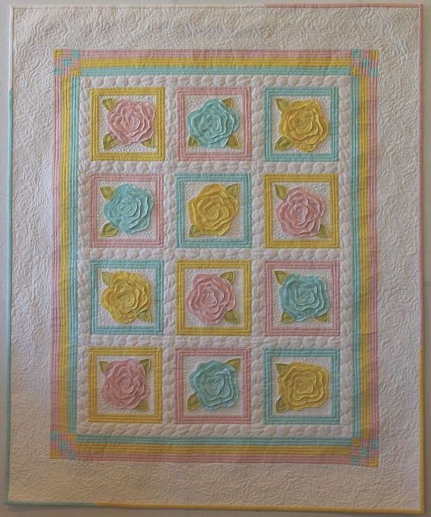 Sew and Tell Baby French Roses #7 – Finished! – Christa Quilts