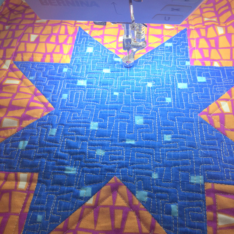 Quilt in Progress – Exploring Ruler Work – Christa Quilts