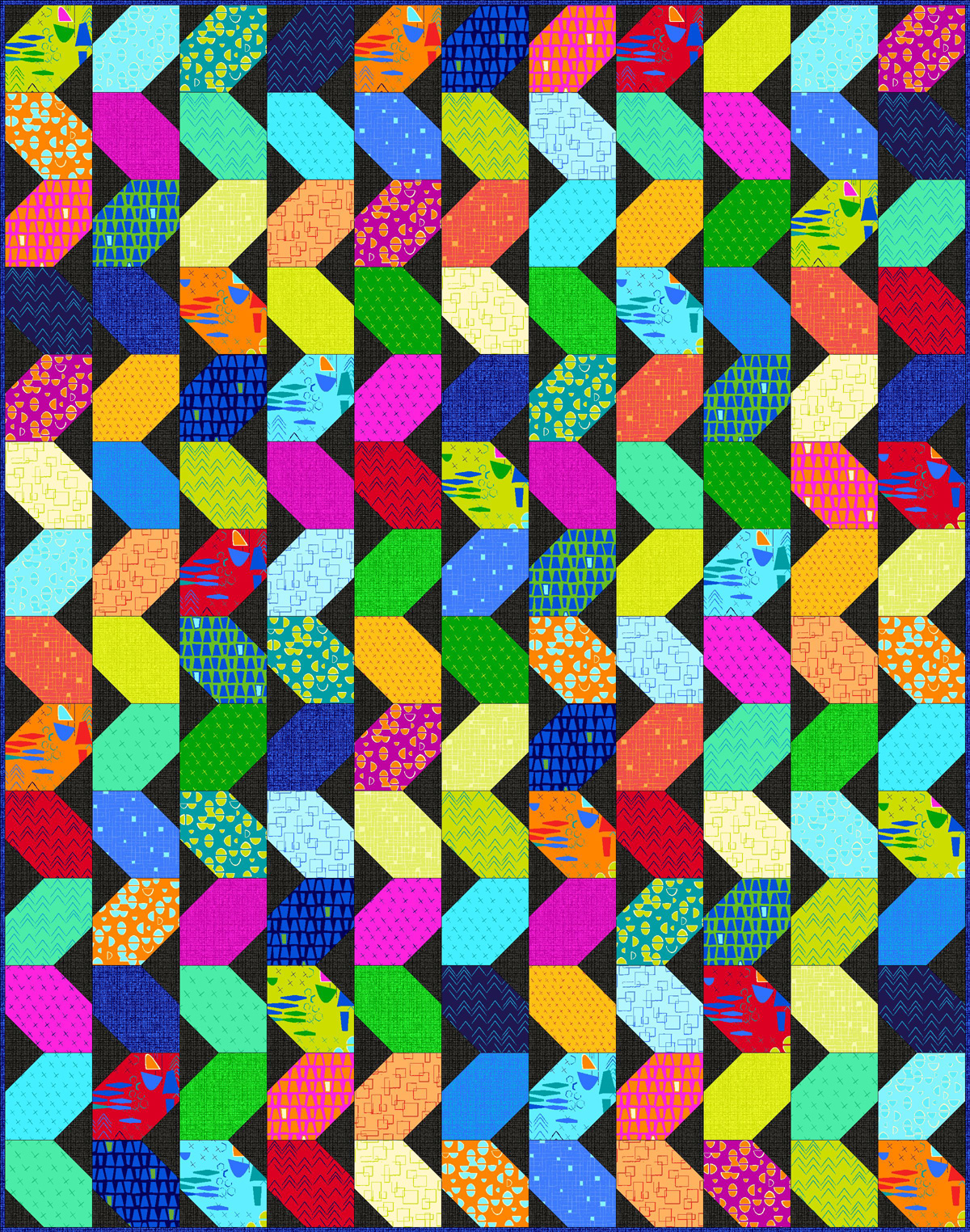 Squiggles Quilt Along Week 1 – Fabrics and Cutting – Christa Quilts