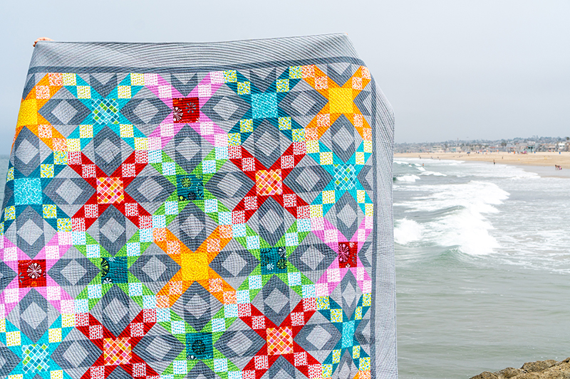 Finished Quilt – Sparkling Stars – Christa Quilts