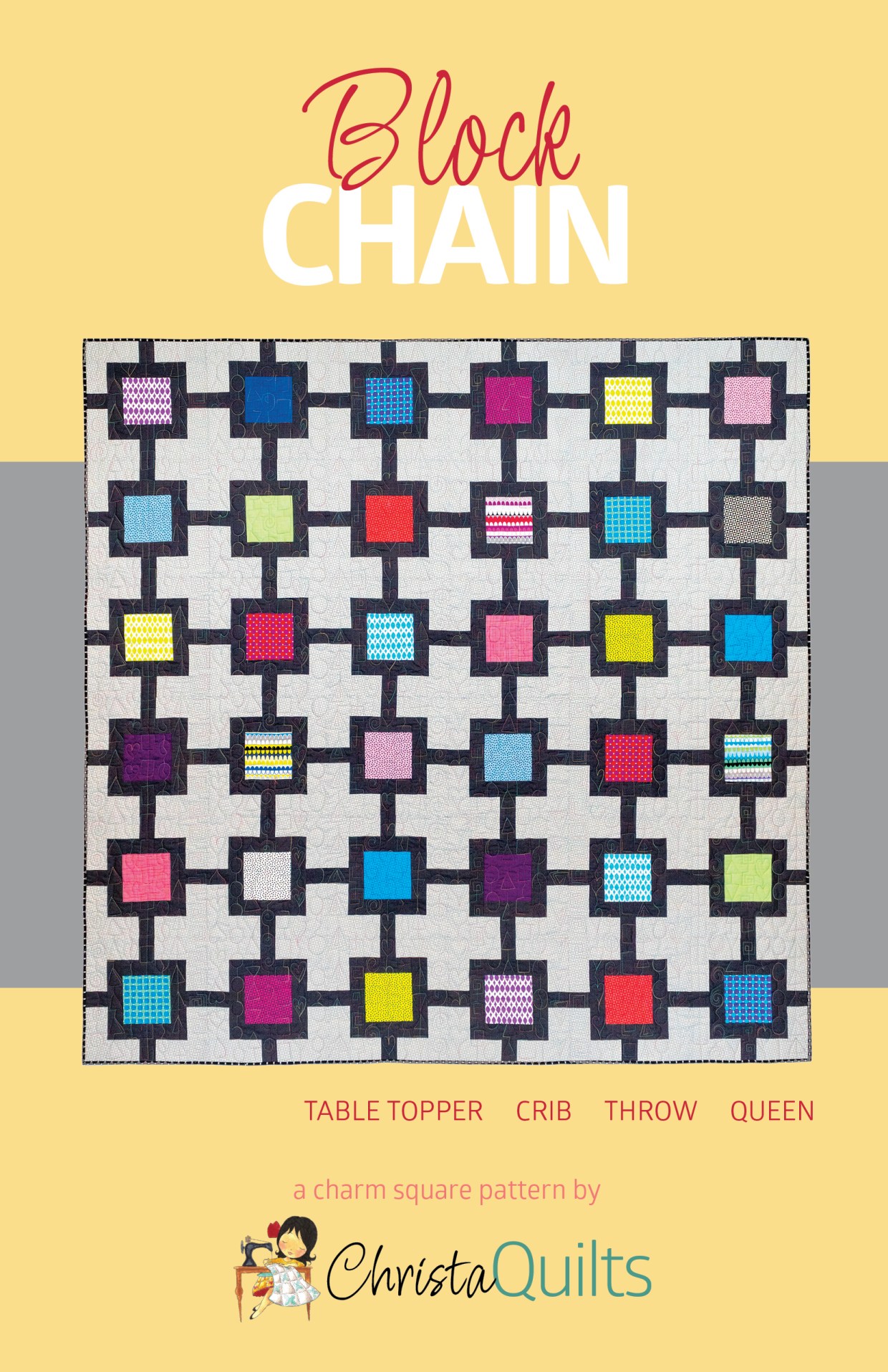 New Quilt Patterns – Block Chain and Terrace Tiles – Christa Quilts