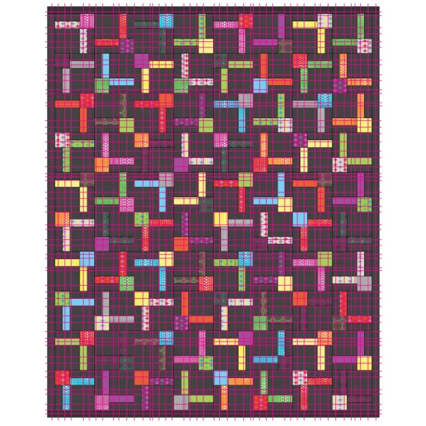 Bling Quilt Along Part 3: Machine Quilting Option 1 – Random Crosshatch ...