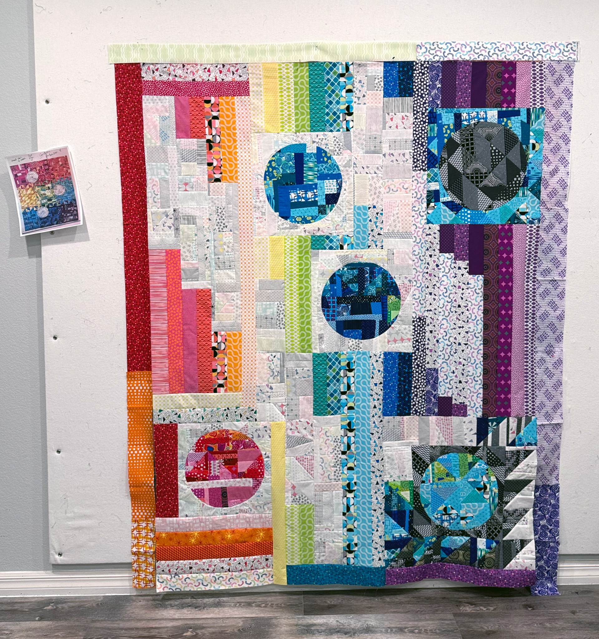Colorful Chaos Improv Quilt Backing – Christa Quilts